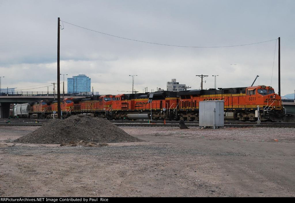 BNSF 6311 Point On An Arriving Freight Into The Denver BNSF Yard